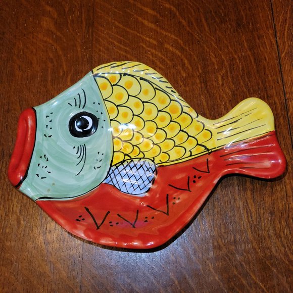 Vietri | Accents | Vietri Hand Painted Ceramic Fish Bowl Made In Italy ...